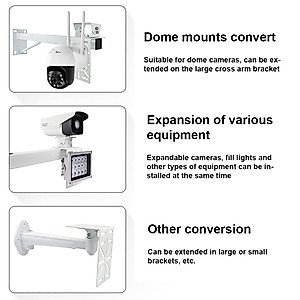 OwlCat L-Shape Dome Camera Bracket,Universal Wall Ceiling Mount Bracket for Security CCTV Hikvision Dome Camera, CCTV Security White 3026 0