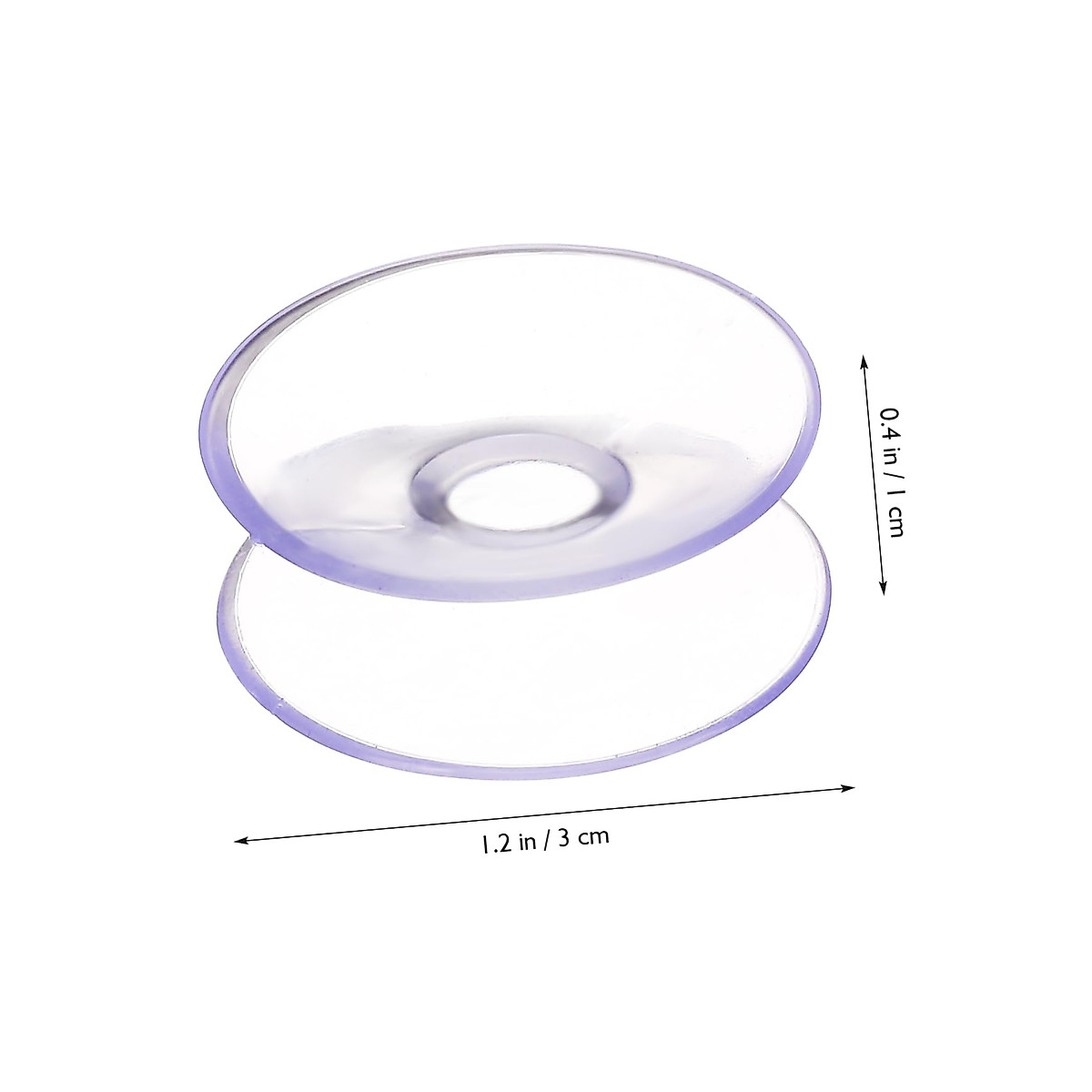 Outanaya 10pcs Clear PVC Plastic Suction Cups Glass Table Suction Cups Suction Cup Hooks for Shower Double Sided Suction Cups Household Windows Heavy Duty Desk Hanger Hook up Table Mat Flat