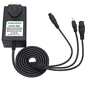SANJOON 29.4V 1.5A Charger (3 Plugs) Suitable for 24V/29V Lithium Batteries. Quick and Intelligent Replacement of All Brands of 24 Volt Electric Scooters, Scooters, Earth Bikes, and Razors