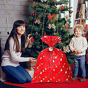DLY Christmas large bag Jumbo Gift Bag，Christmas Giant Gift Bags extea-Large-Gift-Bag for Gifts - 36" x 44" Christmas Prints
