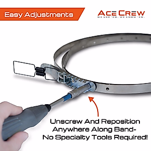 AceCrew Dust Collector Band Clamp One-Size-Fits-Most 11-1/2" to 24-1/2" Hose Clamp Stainless Steel Dust Strap