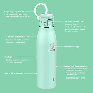 Takeya Traveler Insulated Coffee Mug with Leak Proof Lid, BPA Free, 25 Ounce, Arctic