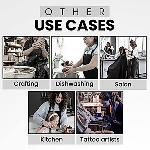 K-Rae Evolution Stay Dry Craft and Pottery Apron Split Leg, Full Coverage with Towel Loops, Water Proof Apron for Men & Women, Adjustable Split Leg Black Apron, Dirt, Oil and Chemical Resistant