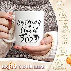 Cunhill Graduation Gifts for Mastering Degree, Mastered It 2023 Coffee Mug 11 oz Masters Graduation Mug Gifts Farewell Gifts for Her Him Women Men High School College Graduation (2023)
