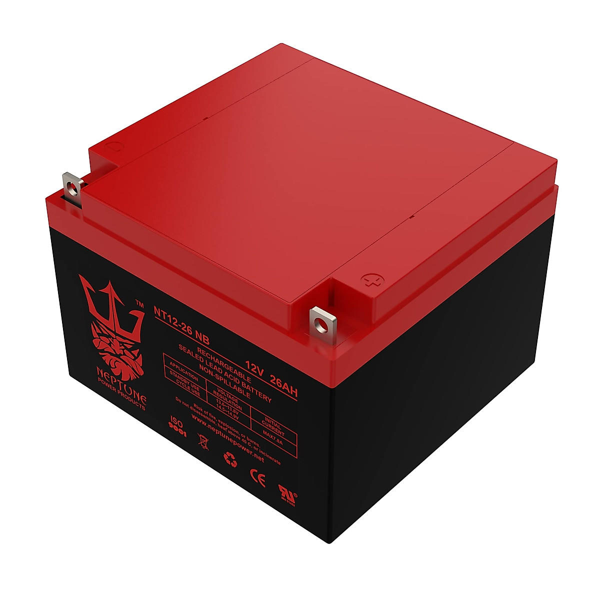 Neptune Brand NT12260 12V 26Ah Replacement Battery for Power-Sonic 12V 26AH PS-12260 PS-12260NB