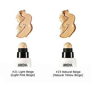 YADAH Silky Fit Concealer BB Power Brightening 1.18 Ounce 21 Light Beige, 2 in 1 Base Makeup Natural Ingredients Foundation Cream