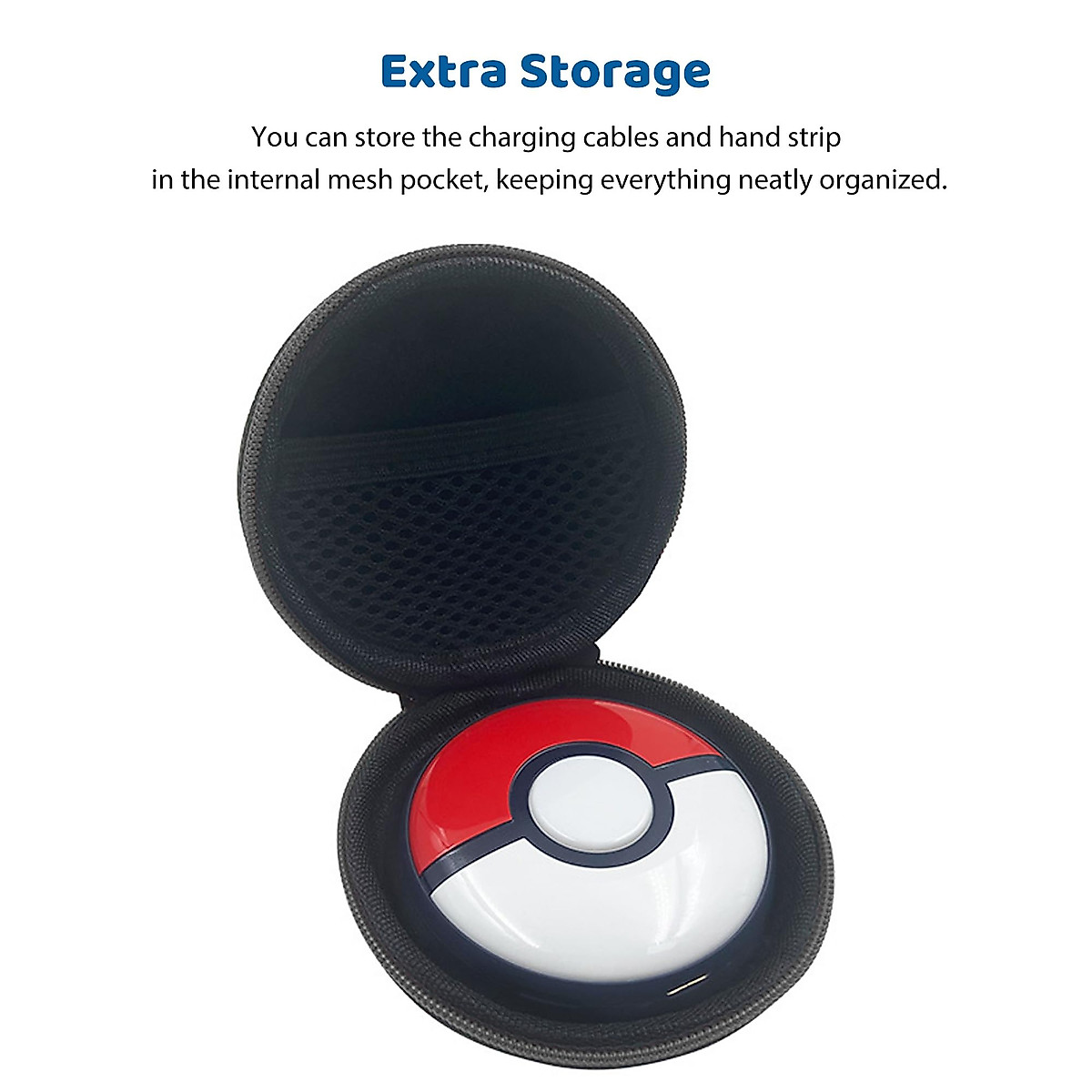 Dobewingdelou Carrying Case for GO Plus + 2023 with Hand Strap and Carabiner Clip Hard Travel Protective Portable Storage Cover Shockproof Accessories Black