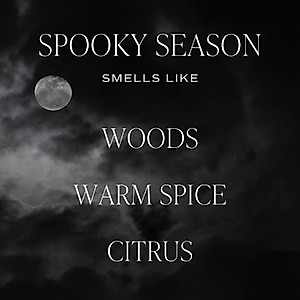 Sweet Water Decor Halloween Candle - Scented Candle with Wood, Warm Spice, and Citrus Scents - Decorative Candle with 40 Hours Burn Time - Perfect Spooky Candles Gift - Patterned Jar Candle 9oz