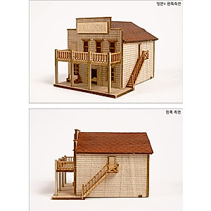DESKTOP Wooden Model Kit Western Salong by Young Modeler
