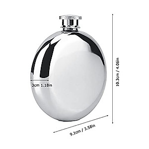 Ochine 3 oz Flask Stainless Steel Hip Flasks with Funnel for Liquor, Lightweight Portable Drinking Flasks Leak Proof Cap Camping and Hiking Hydration Flasks Gift for Men Women (9/7/3oz Bottle)