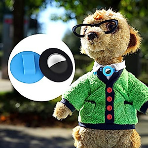 TOYMIS 2 Pcs Pet Collar Holders Compatible with AirTag, Silicone Cat Collar Holder Dog Collar Holder 3/8" Collar Tag Holders for Pets Dog Cat Children Elderly Bags (Black, Blue)
