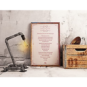 - To My Daughter - Cute Mother's Day/Birthday Gift - Inspirational Lovely Engraved POEM/LETTER on Vegan Leather - 10x 14 UNFRAMED - Motivational ARTWORK/QUOTES.