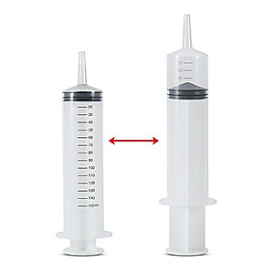 150ml Measuring Syringe Large Plastic Feeding Syringe Measuring Syringe for Measuring Hydroponic Nutrient and Solution Preparation