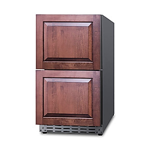 Summit Appliance ADRD18OS 18" Wide ADA Compliant Outdoor 2-Drawer All-Refrigerator in Stainless Steel with Panel-Ready Drawer Fronts, Digital Thermostat, Frost-free Defrost, Digital Display