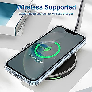 Lamcase iPhone 13 Pro Max Floral Case - 2 Screen + 2 Camera Protectors, Clear Bling Sparkly Hard PC, Slim, Drop & Shockproof