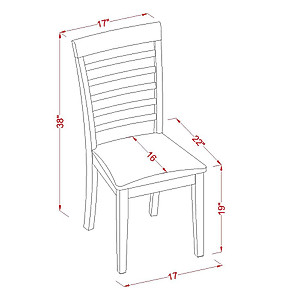 East West Furniture DLML3-SBR-C 3 Piece Set Contains a Round Dining Room Table with Dropleaf and 2 Linen Fabric Upholstered Kitchen Chairs, 42x42 Inch, Saddle Brown