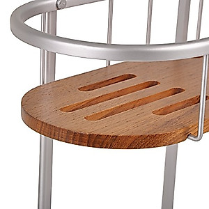 Utopia Alley Tia Rustproof Shower Caddy, Teak, 3 Shelves