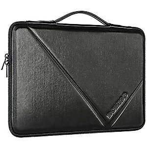 DOMISO 15.6 Inch Shockproof Waterproof Laptop Sleeve with Handle Lightweight Soft EVA Handbag Tablet Case for 15.6" Laptops/Apple/Lenovo IdeaPad/Acer Aspire E15 / HP Envy 15 / Dell/ASUS,Black