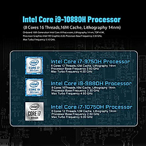 WEIDIAN NUC Mini PC Desktop PC DDR4 Octa Core i9 10880H 64GB RAM 1TB SSD 2LAN HD DP M.2 WiFi BT4.2 Windows 11 Pro Mini Business PC Built-in-Fan Mini Desktop Computer Small PC