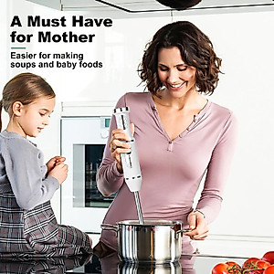 SunnyGlow Cordless Hand Blender: Rechargeable Cordless Immersion Blender Handheld, Powerful Detachable Easy Control Grip Stick Mixer Milkshakes | Smoothies | Soup| Puree | Baby Food