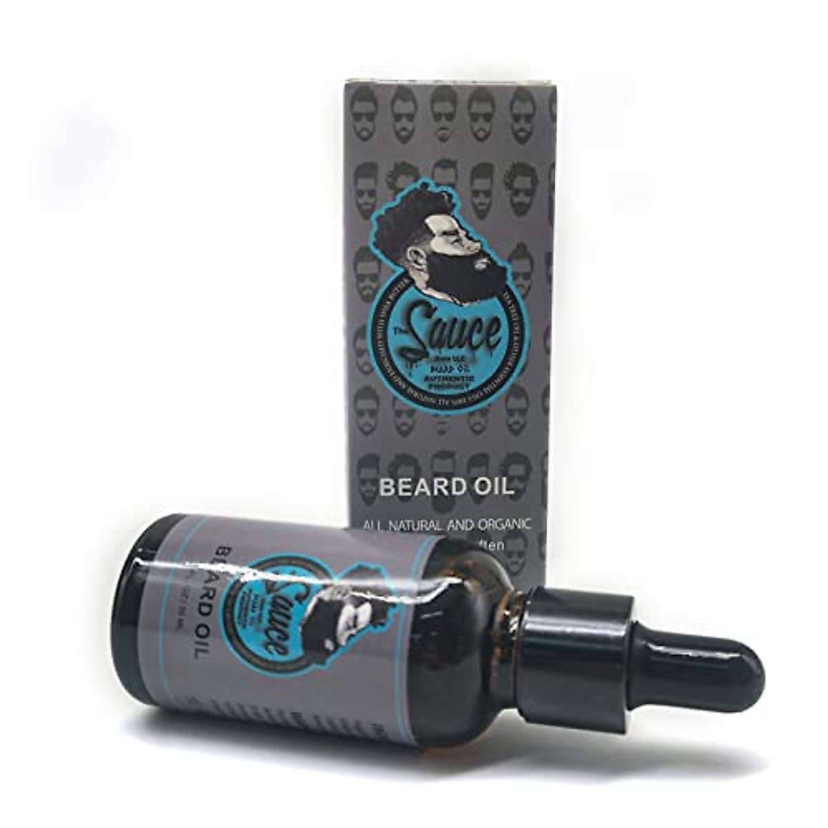 Sauce Authentic Product Beard Oil (Grizzly) Soften and Condition Beards And Mustaches With Jojoba and Argan Oil, for men, reusable