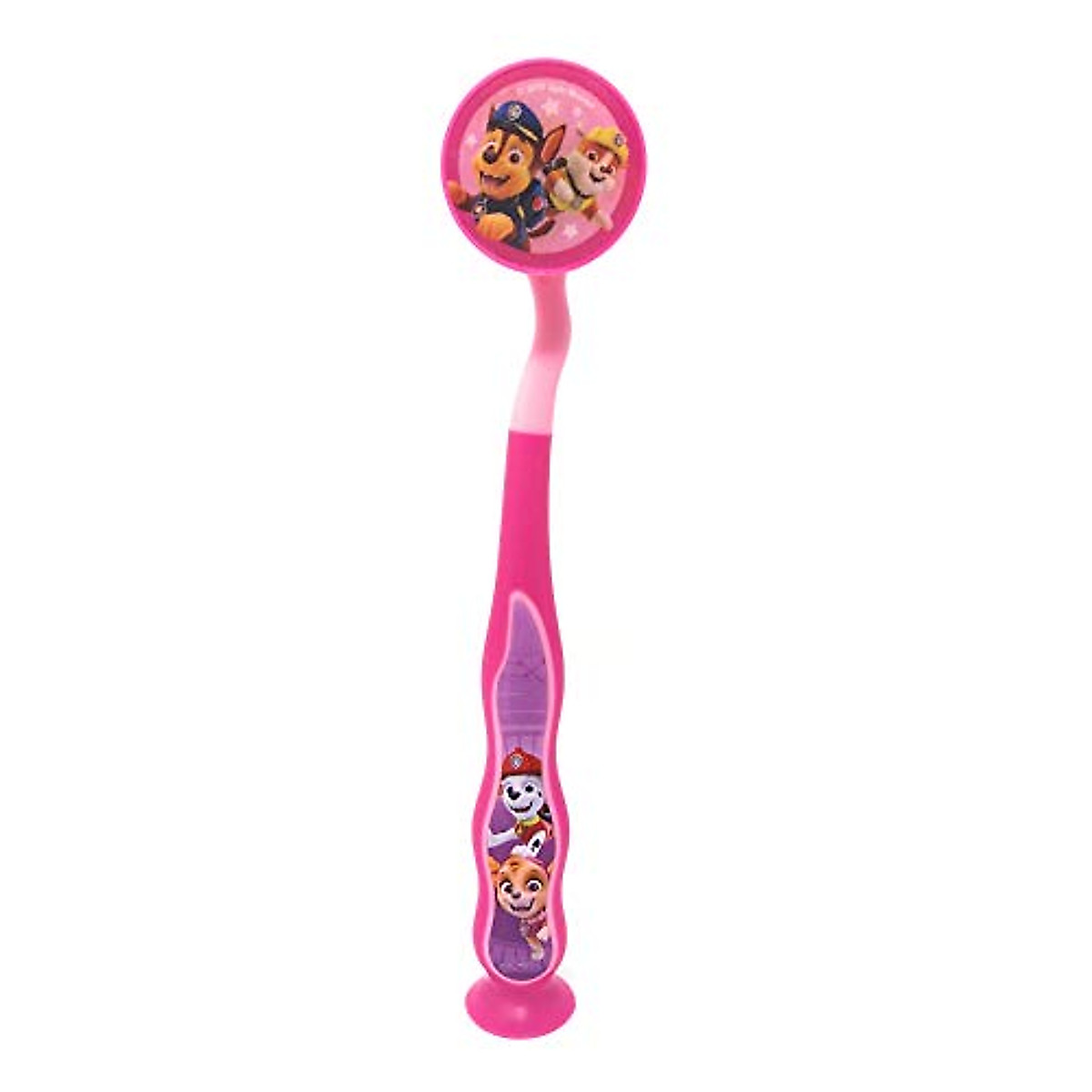 Firefly Nickelodeon Paw Patrol Kids Toothbrushes with Suction Cup and Toothbrush Cap - for Girls 3+ yrs. (2 Count (Pack of 1), Pink)