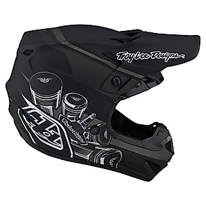 Troy Lee Designs SE4 Polyacrylite Midnight Motocross Helmet - Full Face Offroad Motorcycle Dirt Bike ATV Powersports Dual Sport Racing Helmet - Boys Girls Kids (Black, MD)