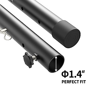 Herbert-fty Folding Table risers for Folding Tables Straight/Bent Leg, Dural Folding Table Leg Extensions 4 Levels/Heights Table Leg Extenders-All for Treating Your Back Pain(4-Pack)(17.3 in (44cm)