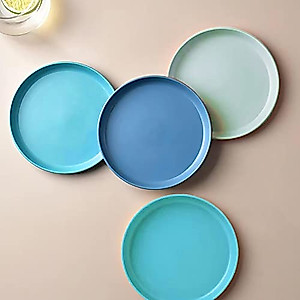 Homestockplus Dinner Plates Wheat Straw Fiber Plate Sets Unbreakable Environment Friendly Plates Microwave Save Dish Washer Safe For Salad Pasta Safe [Set of 8]