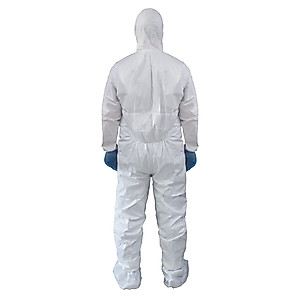 NOW INTERACTIVES YLD Disposable Protective Coverall Hazmat Suit, Heavy Duty Painters Coveralls (Medium) (1 pc)