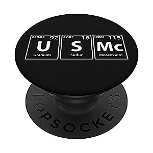 Periodic Tees Co. Usmc (U-S-Mc) Periodic Table Elements Spelling PopSockets Stand for Smartphones an