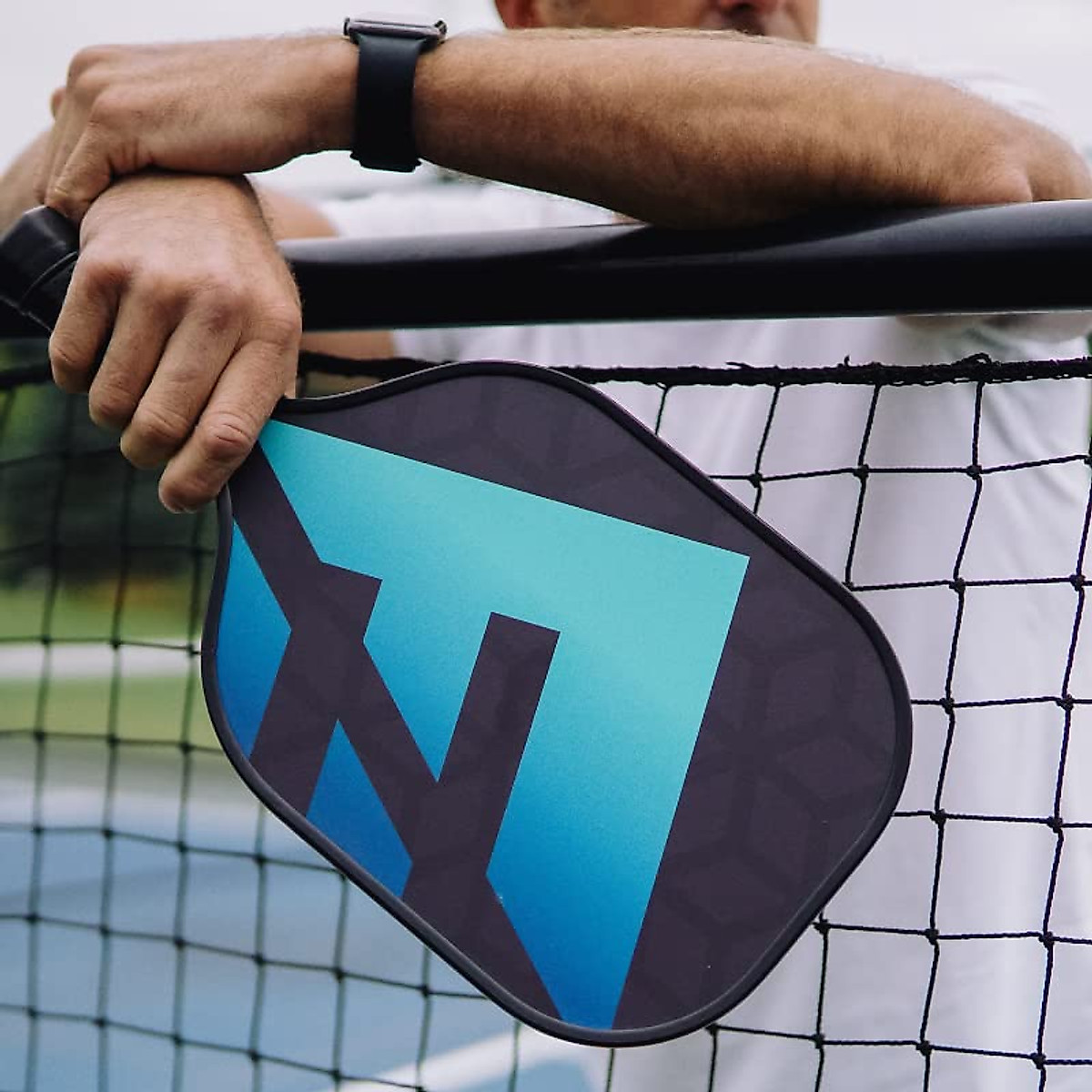 Sporty Blue Graphite Pickleball Paddle | USAPA Approved | for Beginners to Pro | Textured for Max Control & Spin | Graphite Pickleball Racket w/Honeycomb Polymer Core (Sporty Blue)