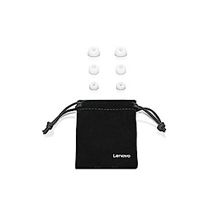 Lenovo 100 in-Ear Headphone, Wired, Microphone, Noise Isolating, 3 Ear Cup Sizes, Windows, Mac, Android, GXD0S50938, White