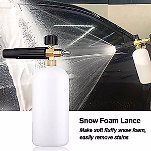 One Piece of Car Washing Machine ID22 X 1.5 Mm High Pressure Car Washing Machine Spray Gun Snow Foam Lance 1/4" Quick Release Connector Water Gun for Car Cleaning (Color : Gold)