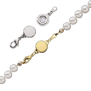 Zpsolution Locking Magnetic Jewelry Clasp for Necklace and Bracelet - Set of 4 Glod and Silver