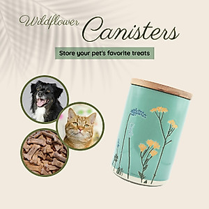 Cookspire 3-pc Porcelain Canister Set - Kitchen Storage Containers for Coffee, Sugar, Spice and Dry Food, Airtight containers, Versatile Sizes - White 8.3", Green 6.9", Blue 4.7"; Ideal Gift Set