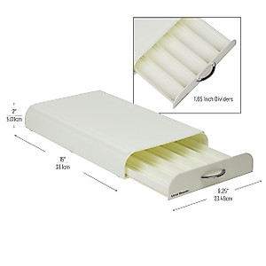 Mind Reader Nespresso Compatible Capsule Drawer, Countertop Organizer, Coffee Pod Holder, Storage, 9.25"L x 15"W x 2"H, Whiter