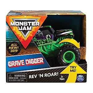 Monster Jam, Official Grave Digger Rev ‘N Roar Monster Truck, 1:43 Scale