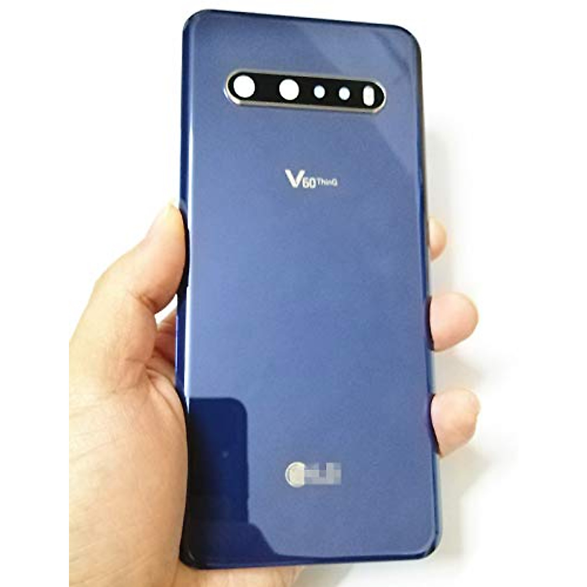 V60 ThinQ Back Glass Cover Replacement Housing Door with Tape Parts for LG V60 ThinQ V600 5G All Model with USB to Type-c Cable + Tools (Classy Blue)