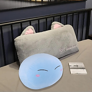 Roffatide Anime That Time I Got Reincarnated as a Slime Pillow Rimuru Tempest Plush Stuffed Throw Pillows for Bed Couch Soft Birthday Gift Blue 11 inch