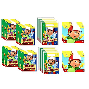 Handy Manny Birthday Party Supplies Bundle Pack includes 16 Party Invitations with Envelopes, 16 Plastic Favor Loot Bags, 16 Napkins (Bundle for 16)