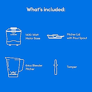 nutribullet SmartSense 5-speed, full-size blender, 1400 Watt- Matte Black