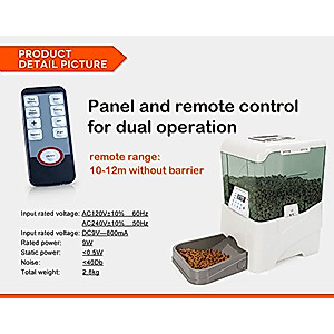 topPets PF-21B Remote Controlled Automatic Pet Feeder Programmable LCD Control with DC adapter
