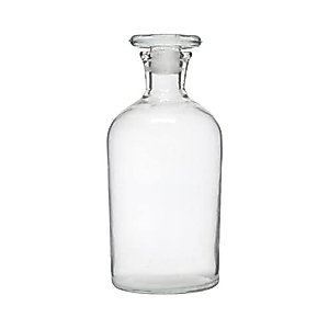 EISCO Reagent Bottle, 500ml - Narrow Neck - Includes Tight Fitting Glass Stopper - Soda Glass Labs