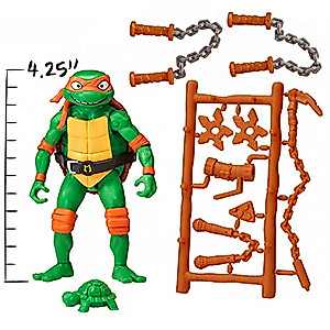 Teenage Mutant Ninja Turtles: Mutant Mayhem 4.25” Michelangelo Basic Action Figure by Playmates Toys