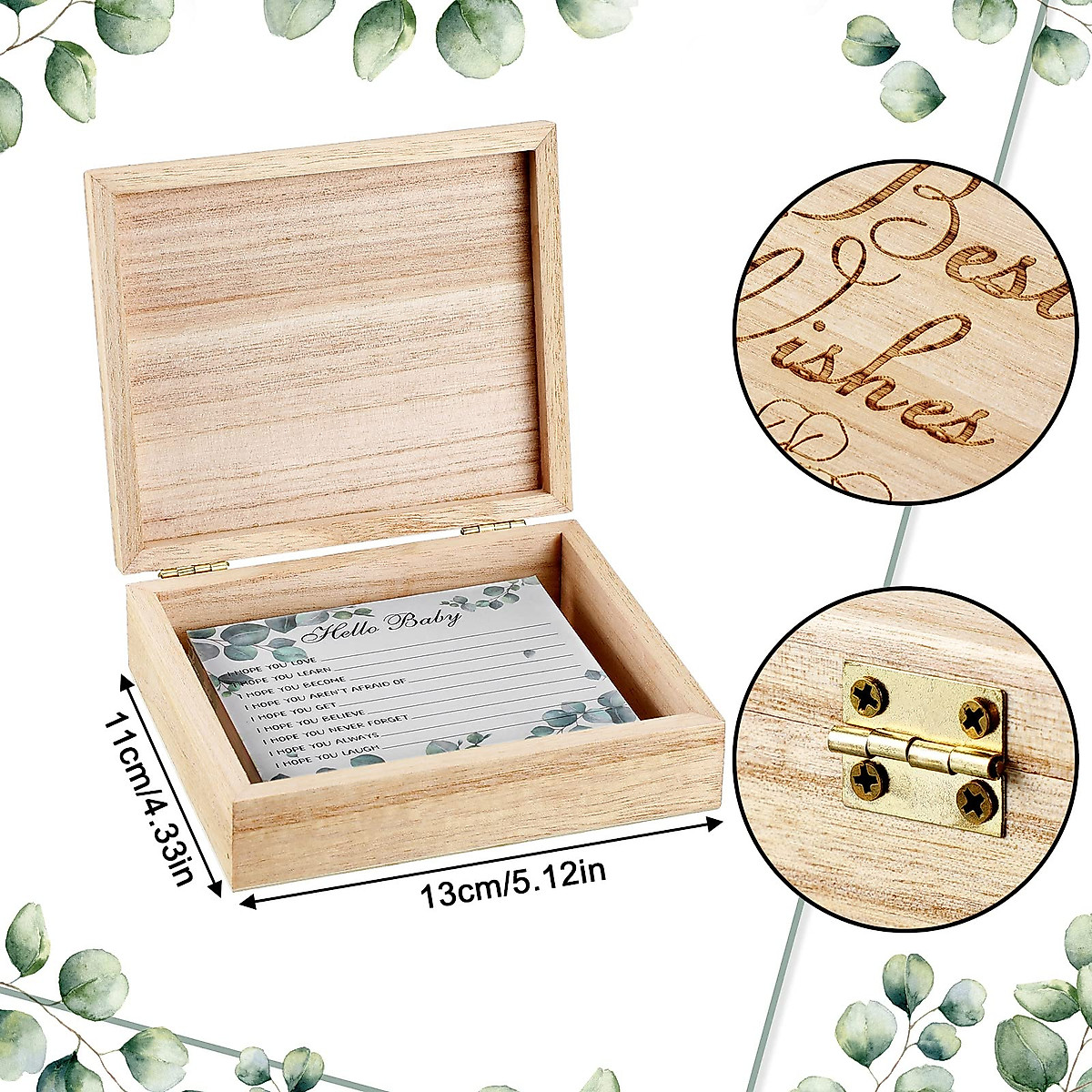 50 Pcs Baby Advice Cards Baby Shower Guest Book Alternatives Advice Card for Boy Girl with Baby Keepsake Box Baby Shower Advice Card for Parents to Be Baby Shower Favors Party Supplies