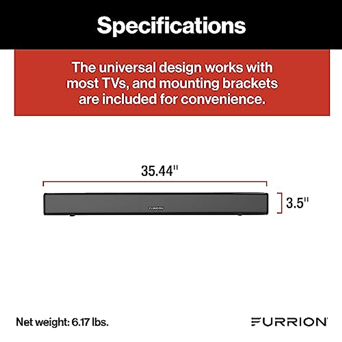 Furrion Aurora 2.1 Outdoor Soundbar Speaker with Built-in Subwoofer, Bluetooth, HDMI & Optical Inputs - FSBNN30MST