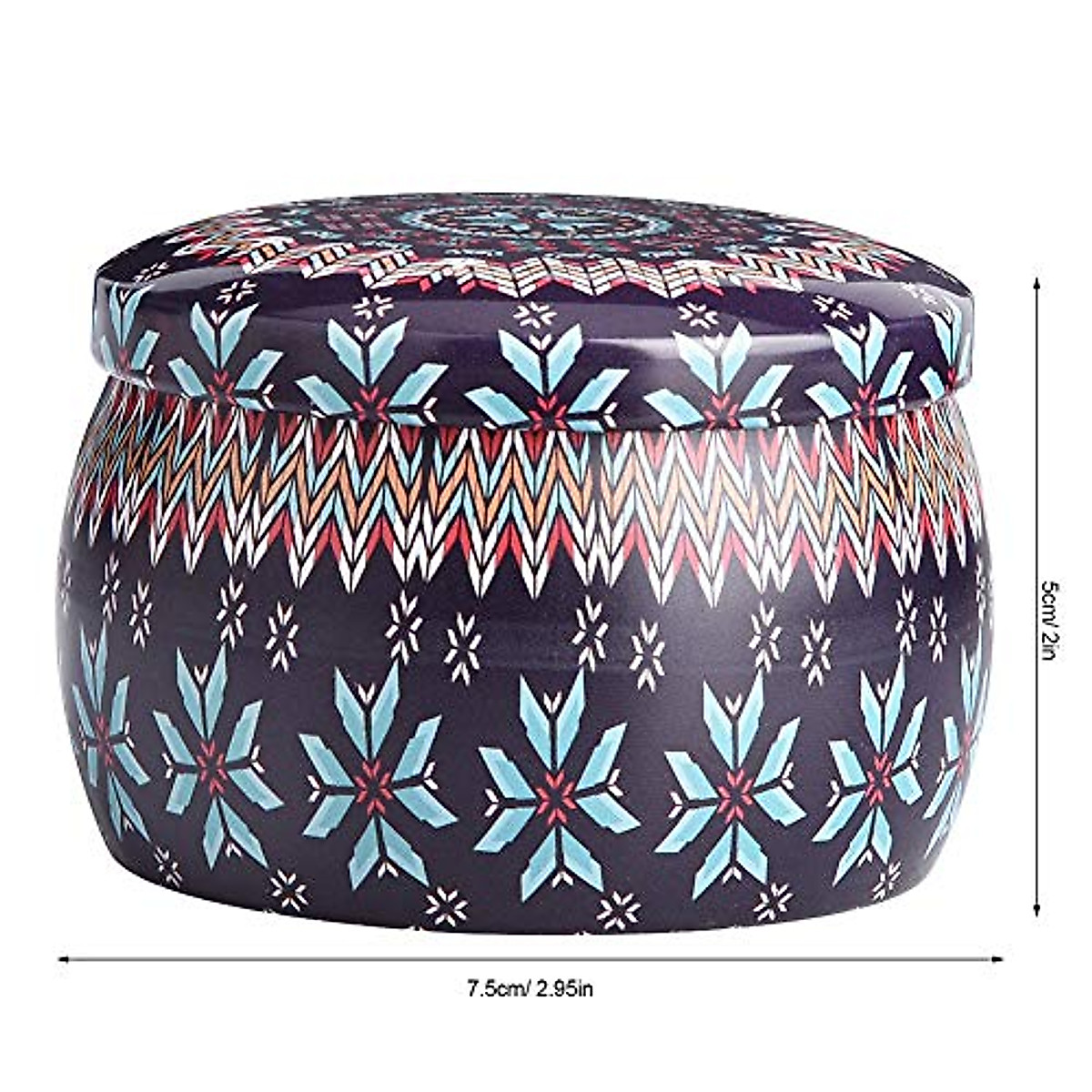 Tinplate Storage Box, Tinplate Storage Box Metal Canister Home Kitchen Box for for Dry Storage Spices, Camping, Party Favors, and Sweets Gifts(E)