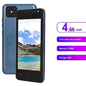 Unlocked Android Smartphone，Dual Cards Dual Standby Smartphone, 4.66 Inch Display Cell Phone with Front Rear High Definition Dual Cameras，Mobile Unlocked Phone