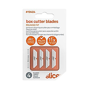 Slice 10408 Replacement Blade, Ceramic, Finger Friendly, Pointed Tip for Intricate Cuts and Thin Materials, Lasts 11x Longer than Metal